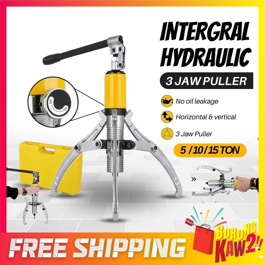 5 / 10 / 15 TONS Integral Hydraulic 3 Jaw Puller Industrial Grade ...