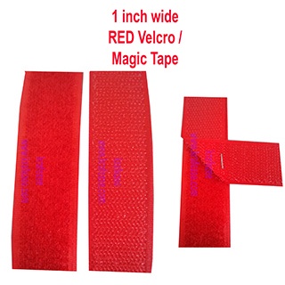 Sew On Red Velcro Magic Tape 1 inch Wide 1 meter Long | Shopee Malaysia