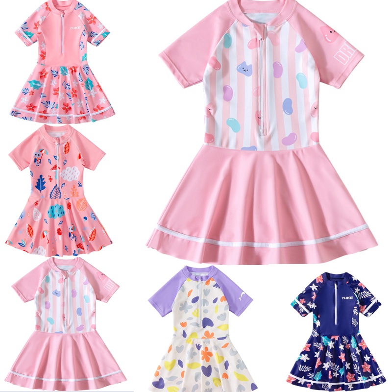 Yuke Ready Stock New Summer Baby Beach Swimsuit Korean Dress Middle Big ...