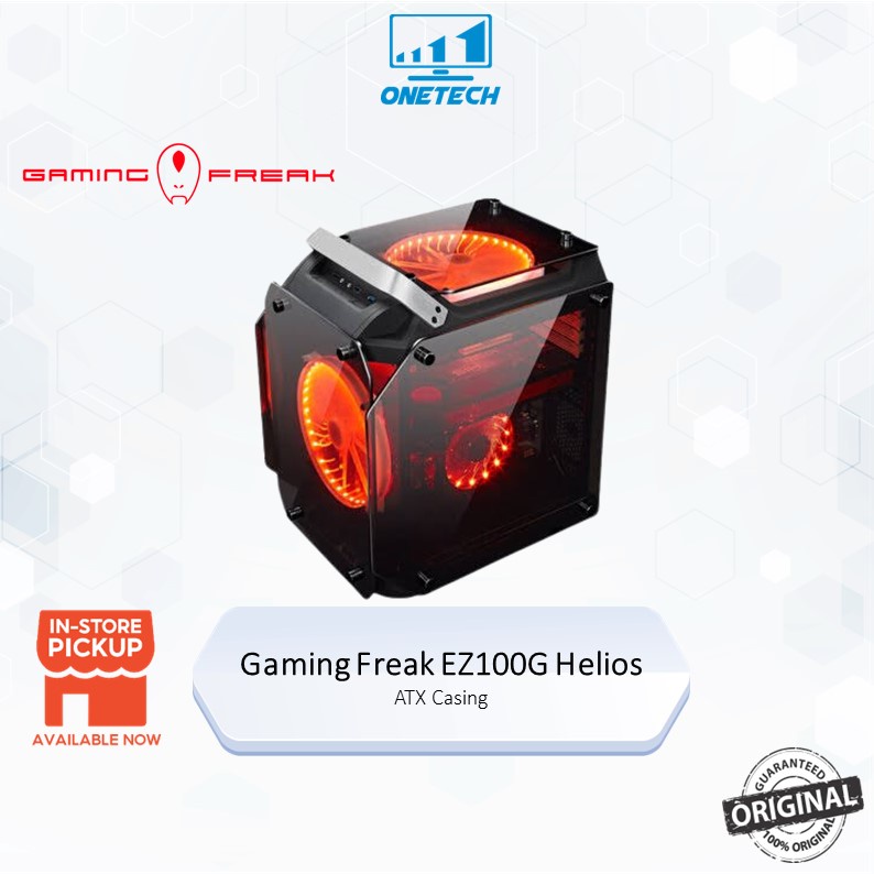 Gaming Freak GFG-EZ100G Helios Cube ATX Casing ( 4 Side Tempered Design ...