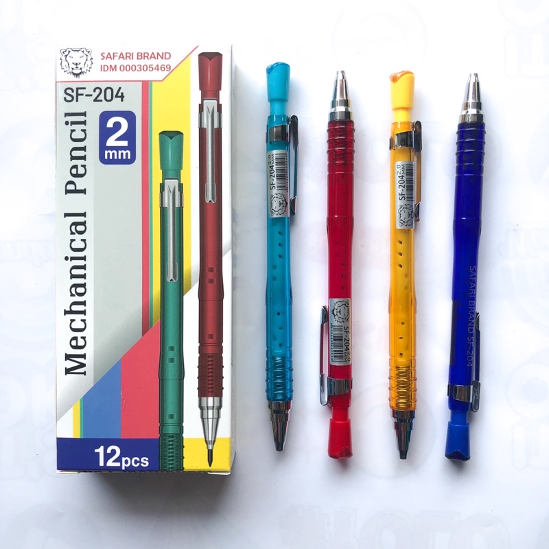 (12Pcs) Mechanical Pencil 2.0mm Safari Brand SF-204 | Shopee Malaysia