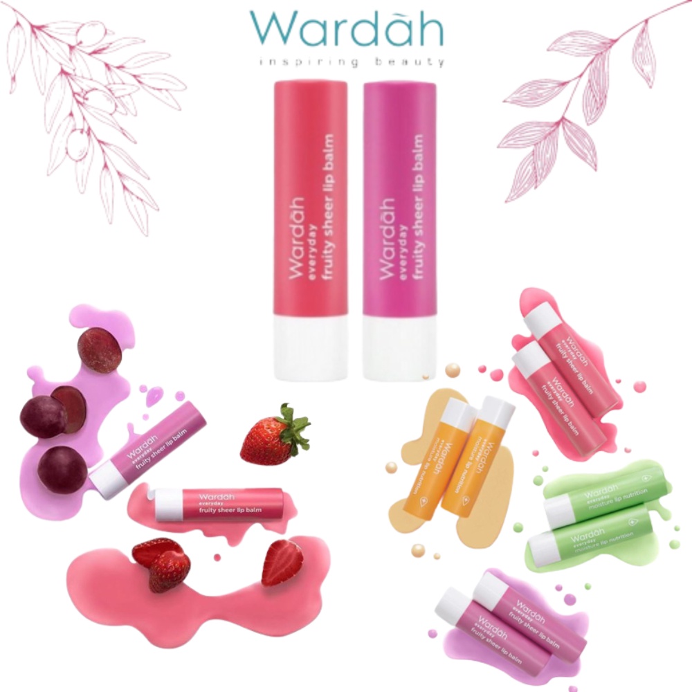 WARDAH EVERYDAY FRUITY SHEER LIP BALM STRAWBERRY (4GR) | Shopee Malaysia