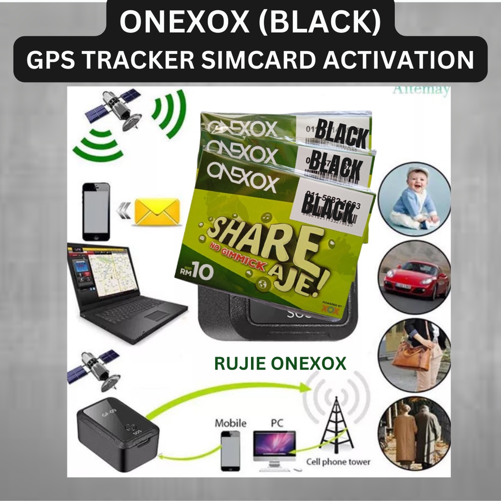 [FREE DELIVERY] ONEXOX BLACK GPS TRACKER SIMKAD | Shopee Malaysia