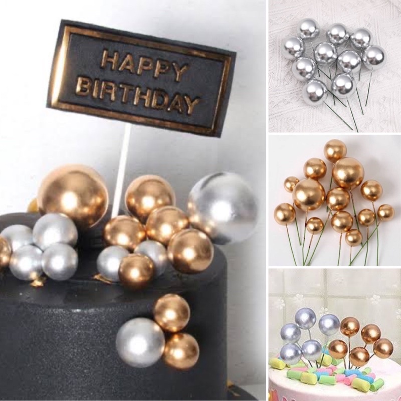 Ball Cake Topper Cupcake Topper Plug-in Topper / Cake Decoration (SOLD ...