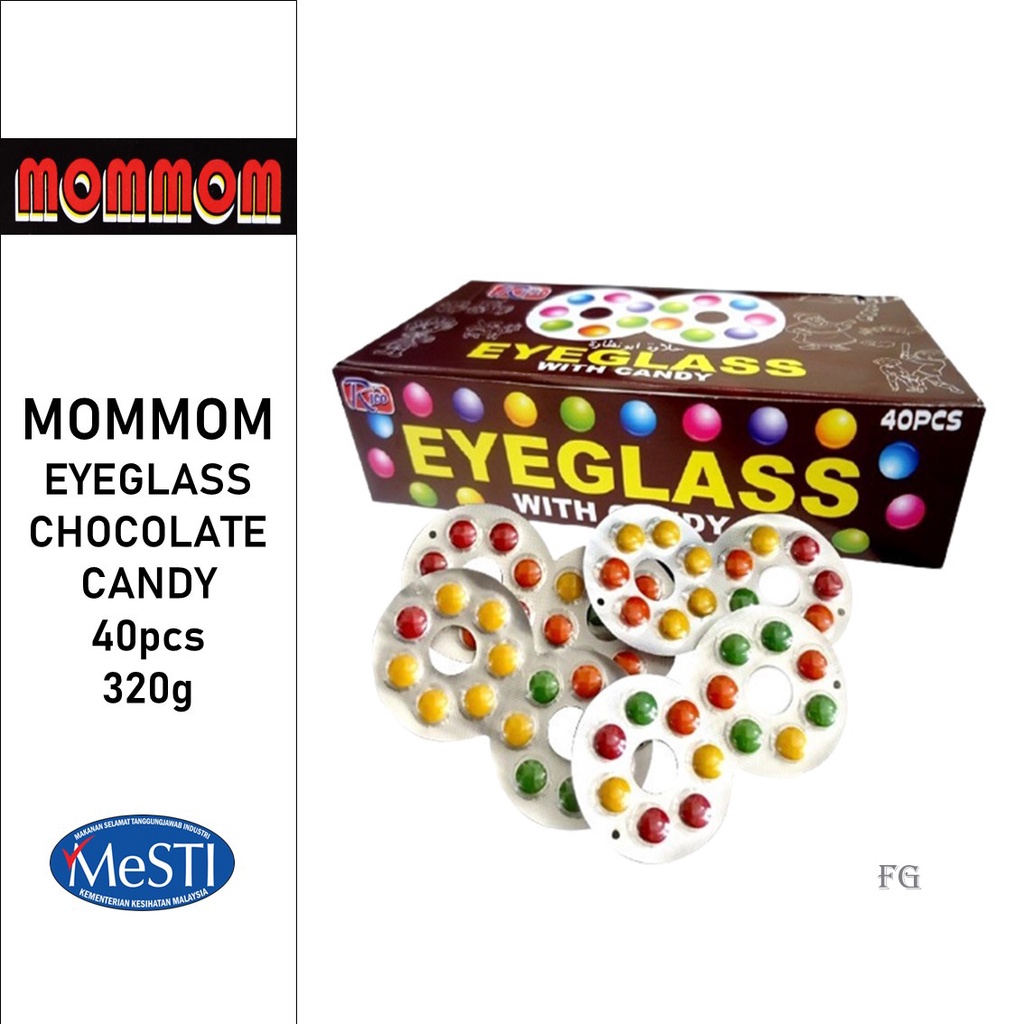 Mommom Eyeglass Chocolate Candy 40pcs 320g | Shopee Malaysia