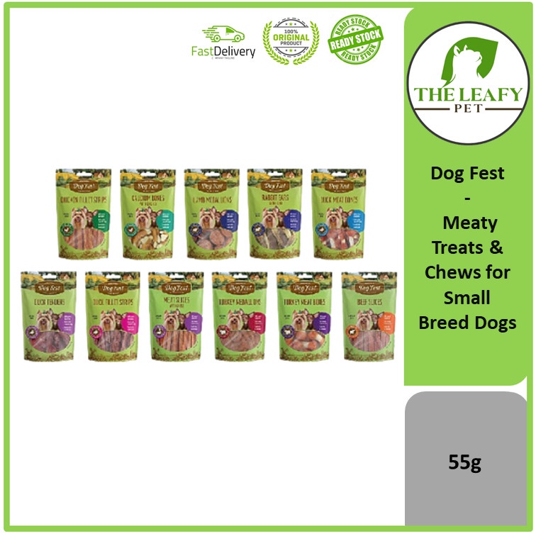 Dog Fest Meaty Treats & Chews For Small Breed Dog / Dogs - 55g | Shopee ...