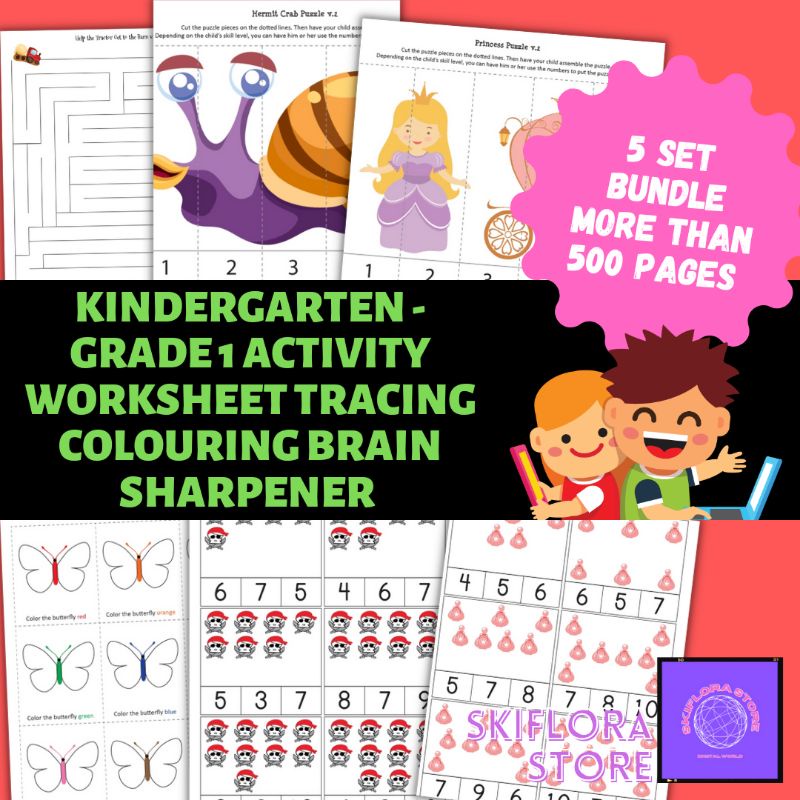 [SS168] Kindergarten & Grade 1 Activities Worksheet | Letter Tracing ...