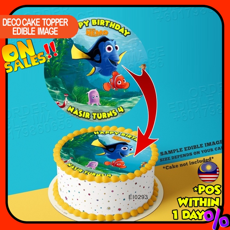 Printing EI Finding Nemo Edible Image Print Cake Photo Icing Paper ...
