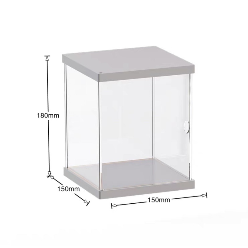 Transparent White Display Box / Display Case / Showcase Dust-proof for ...