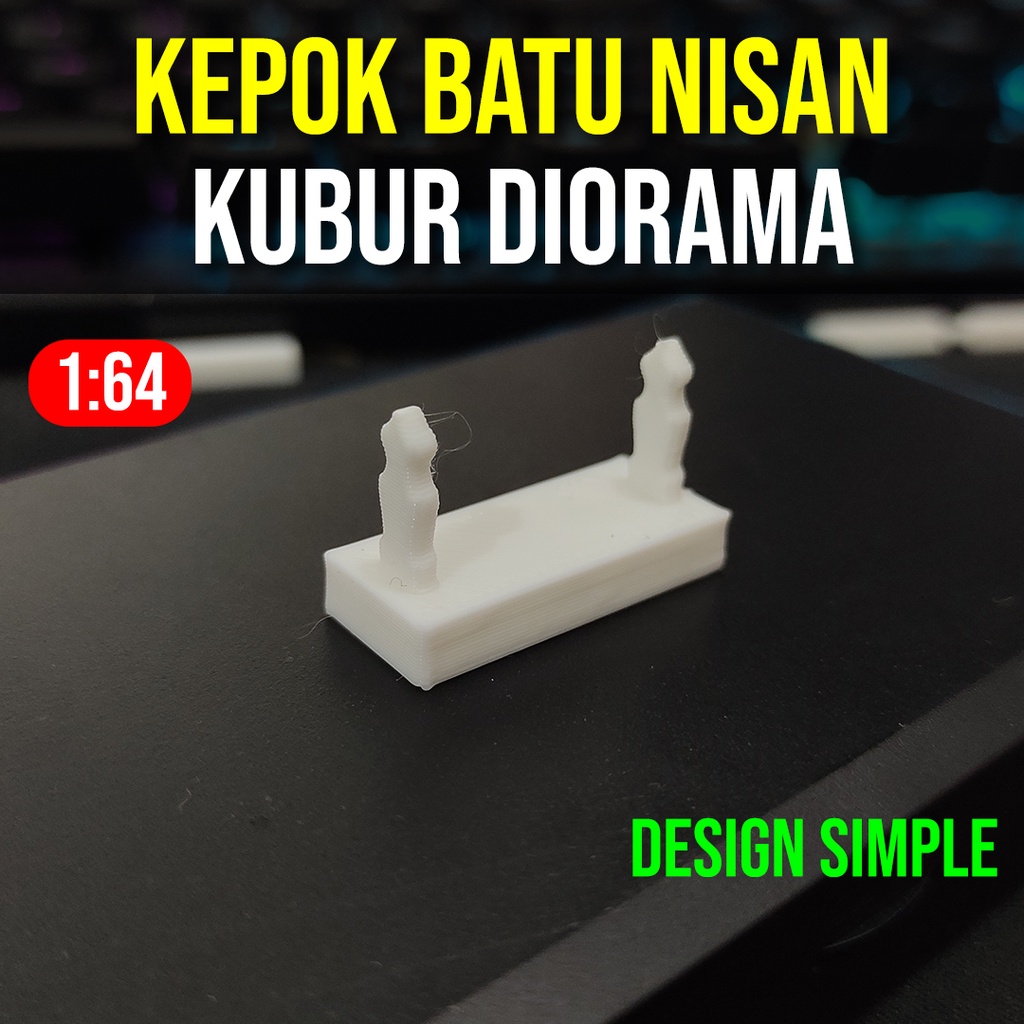 Kepok Kubur Batu Nisan Kepuk Diorama Putih Simple 1/64 Scale DIY ...
