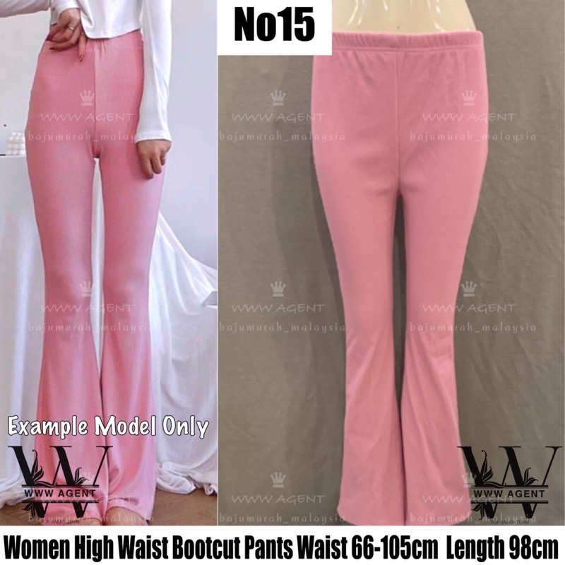 Women High Waist Bootcut Pants Flare Wide Leg Trousers Bell Bottom ...