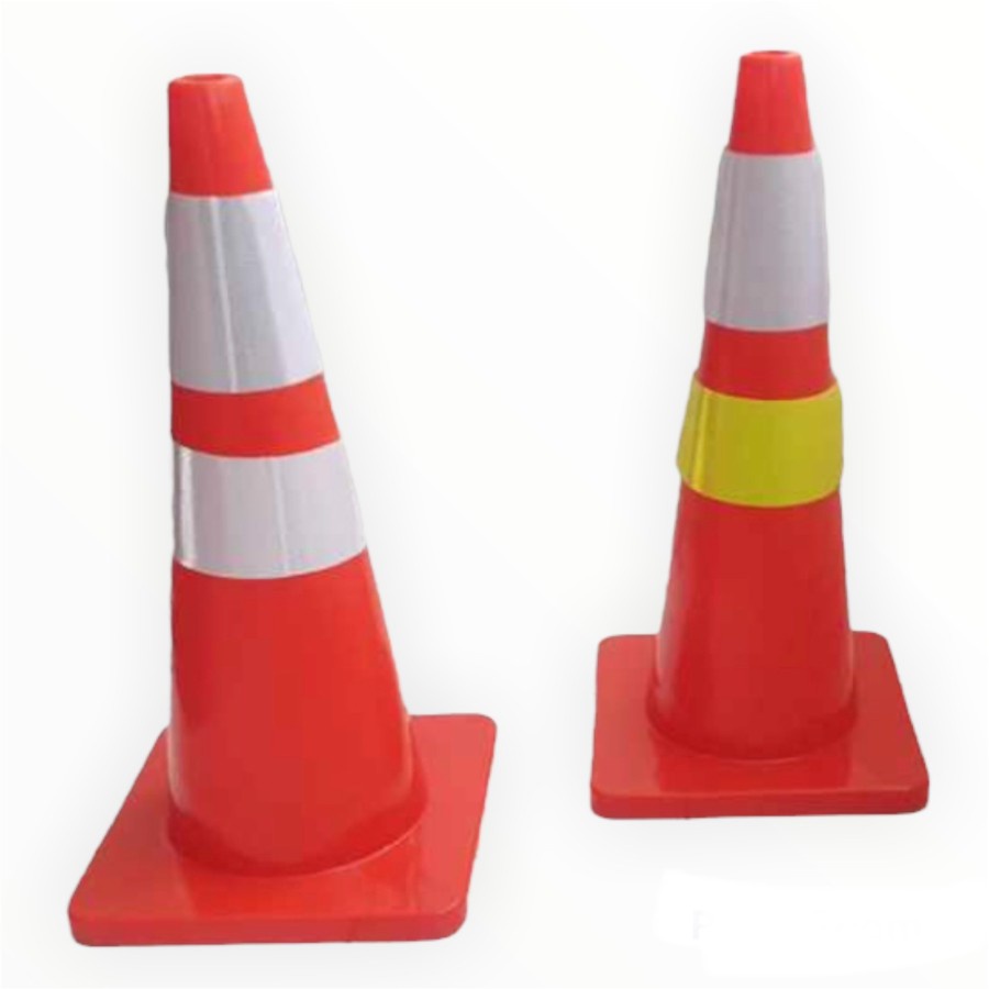 Road Barrier Cone PVC Safety Cone Traffic Height 75cm Techno | Shopee ...
