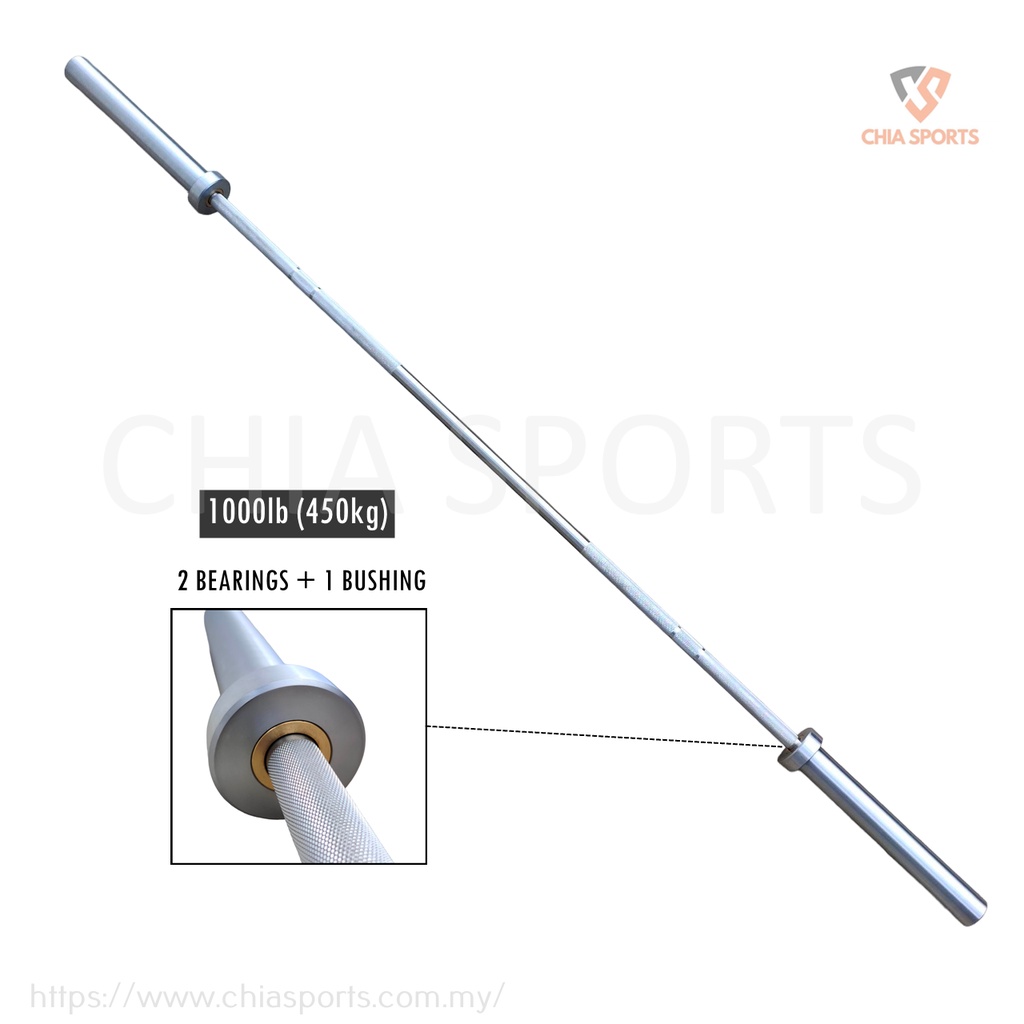 HARD CHROME 15kg Olympic Barbell 2.01m 5cm Max Load 1000lb Woman Long ...