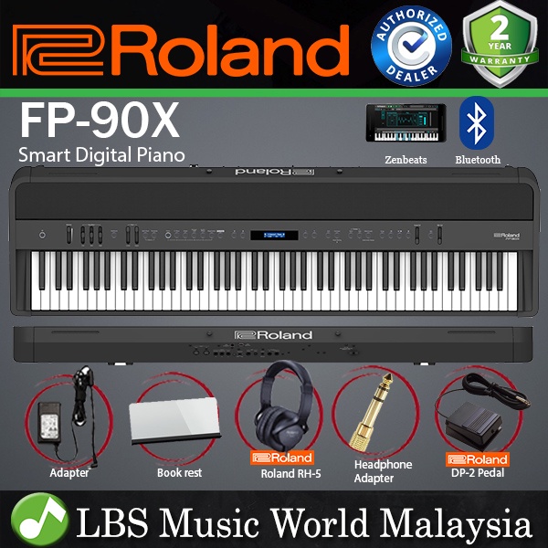 Roland FP-90X 88 Keys Portable Digital Piano with Wood Hammer Action ...
