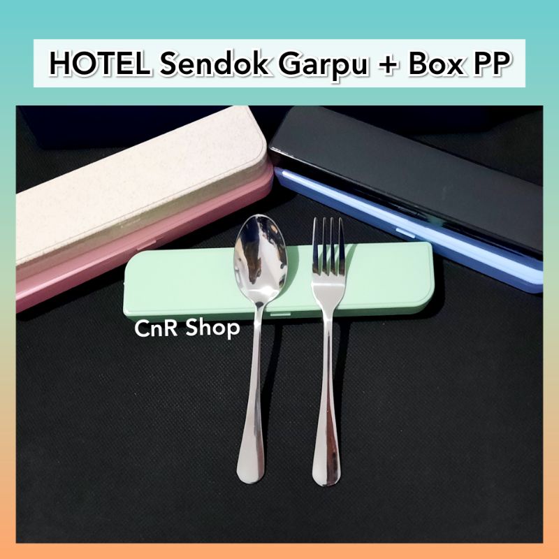 Stainless steel hotel spoon Pushlock box custom full engraving cutlery ...