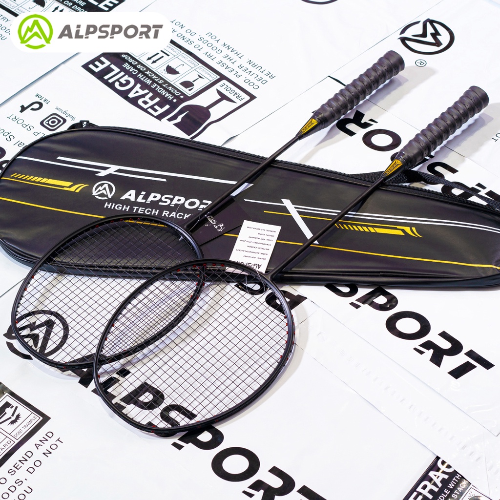 ALPSPORT XHP 2PCS Max 30LBS 6U 75g 100% Legal Original Badminton Racket ...