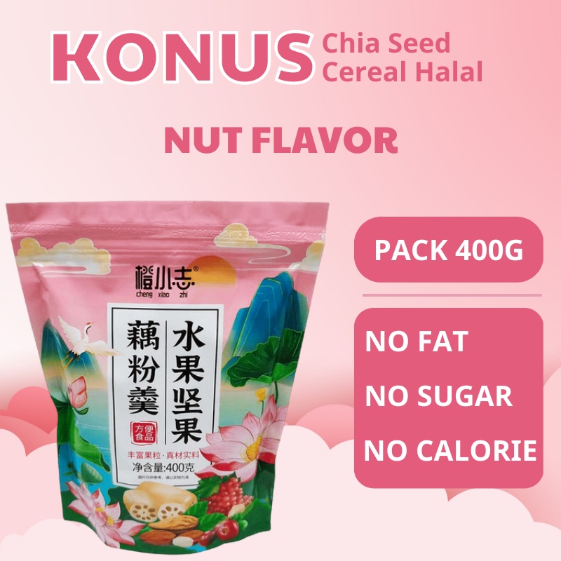 KONUS Chia Seed Cereal halal Lotus Root Powder Halal Nut Flavor nuts ...