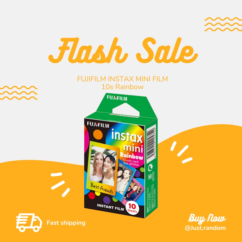 Fujifilm Instax Mini Instant Film (Rainbow - Available in 10 Sheets ...