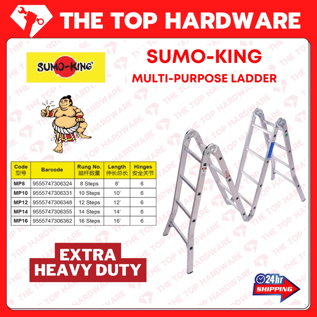 *READY STOCK* SUMO KING ALUMINIUM LADDER MULTIPURPOSE TANNGA ALUMINIUM ...