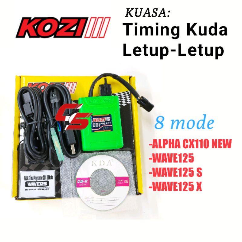 KOZI RACING CDI 8 MODE KUASA TIMING KUDA LETUP LETUP 4pin (GREEN) ALPHA ...