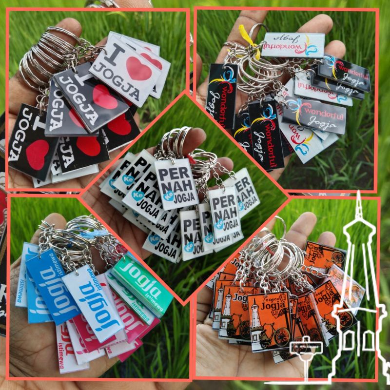 GANTUNGAN Acrylic Keychain Typical Of jogja malioboro souvenir By ...