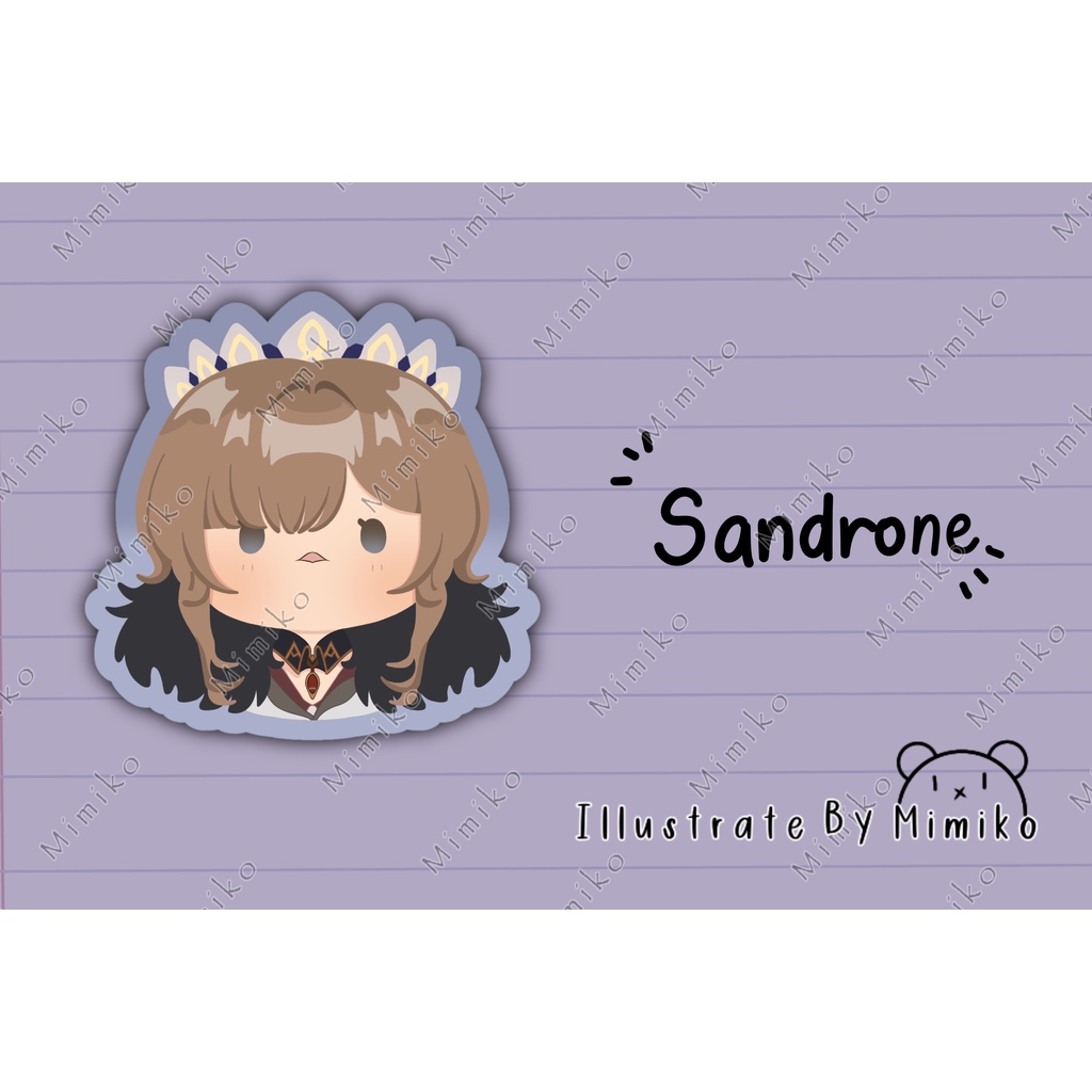 Genshin impact Sticker Fatui Harbingers Arlecchino Sandrone Pantalone ...