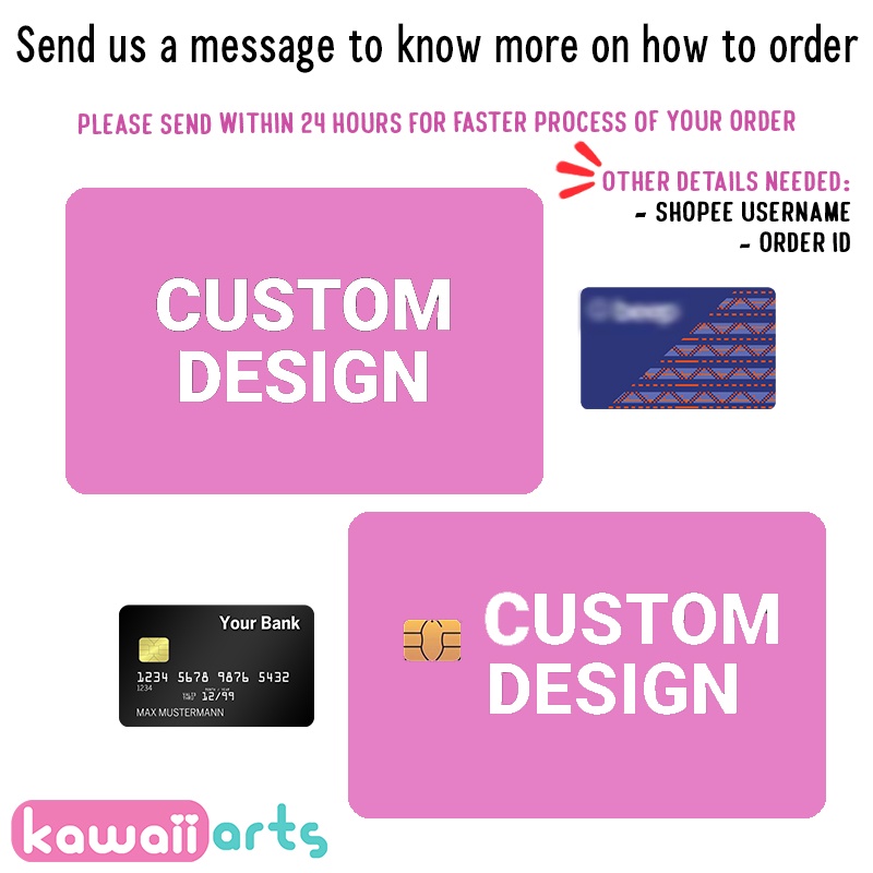 CUSTOM / PERSONAL - CARD SKIN STICKER ( ATM / BANK / BEEP / LOYALTY ...