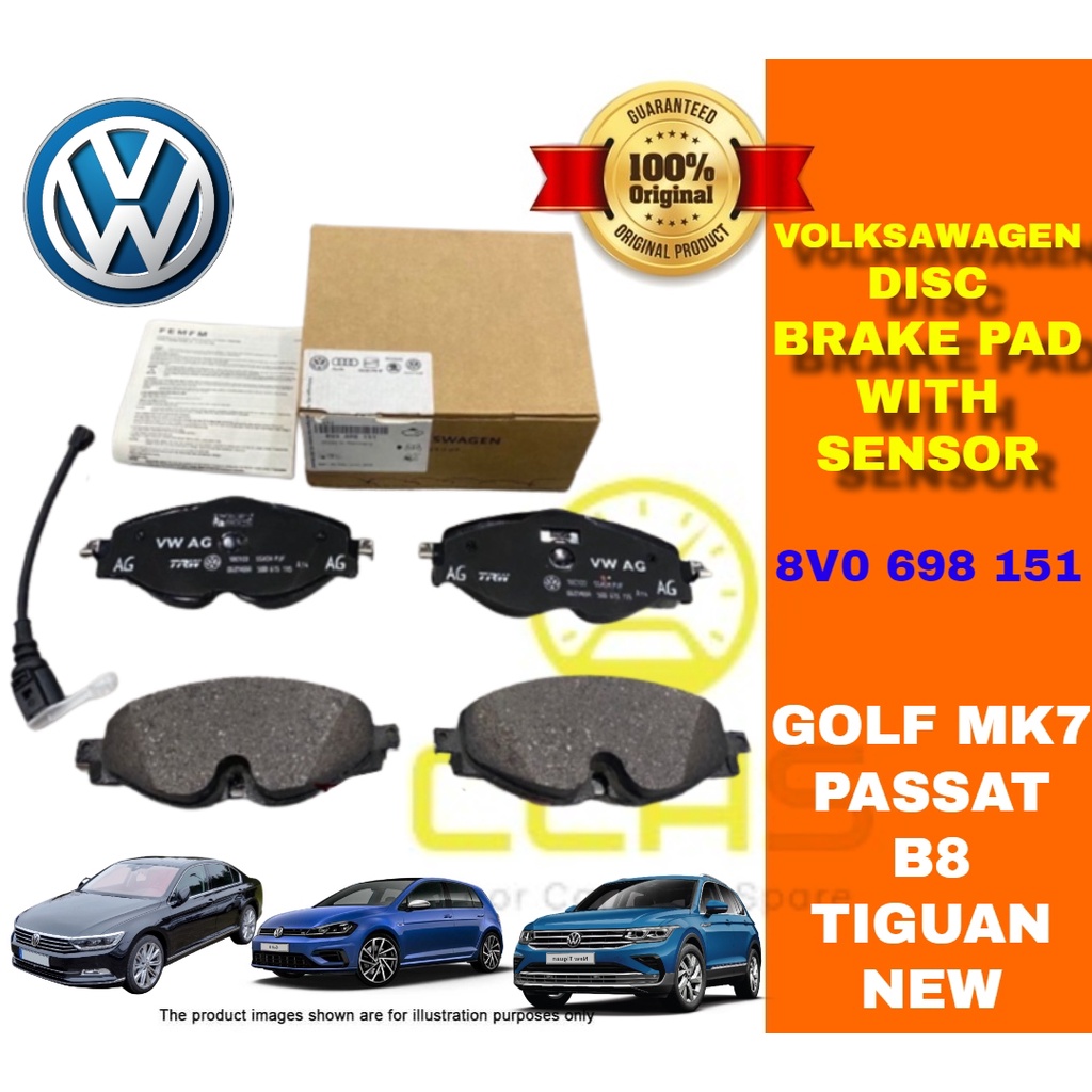100% ORIGINAL VOLKSWAGEN GOLF MK7 PASSAT B8 TIGUAN NEW FRONT DISC BRAKE ...