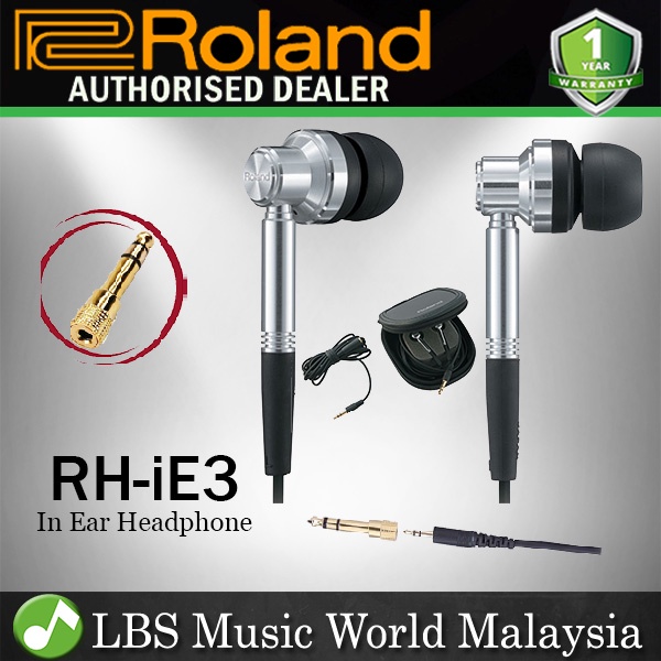Roland RH-iE3 In Ear Stereo Headphone Earphone for Digital Equipment ...