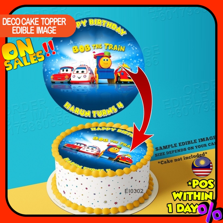 Printing EI Bob The Train Edible Image Print Cake Photo Icing Paper ...