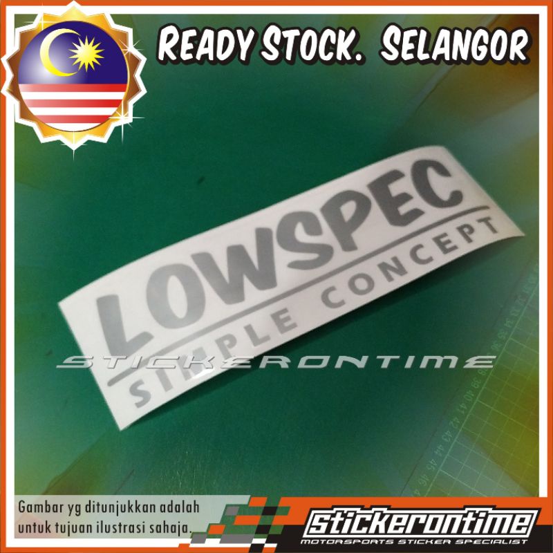 Sticker Lowspec simple concept sticker tampal kat luar kereta atau ...