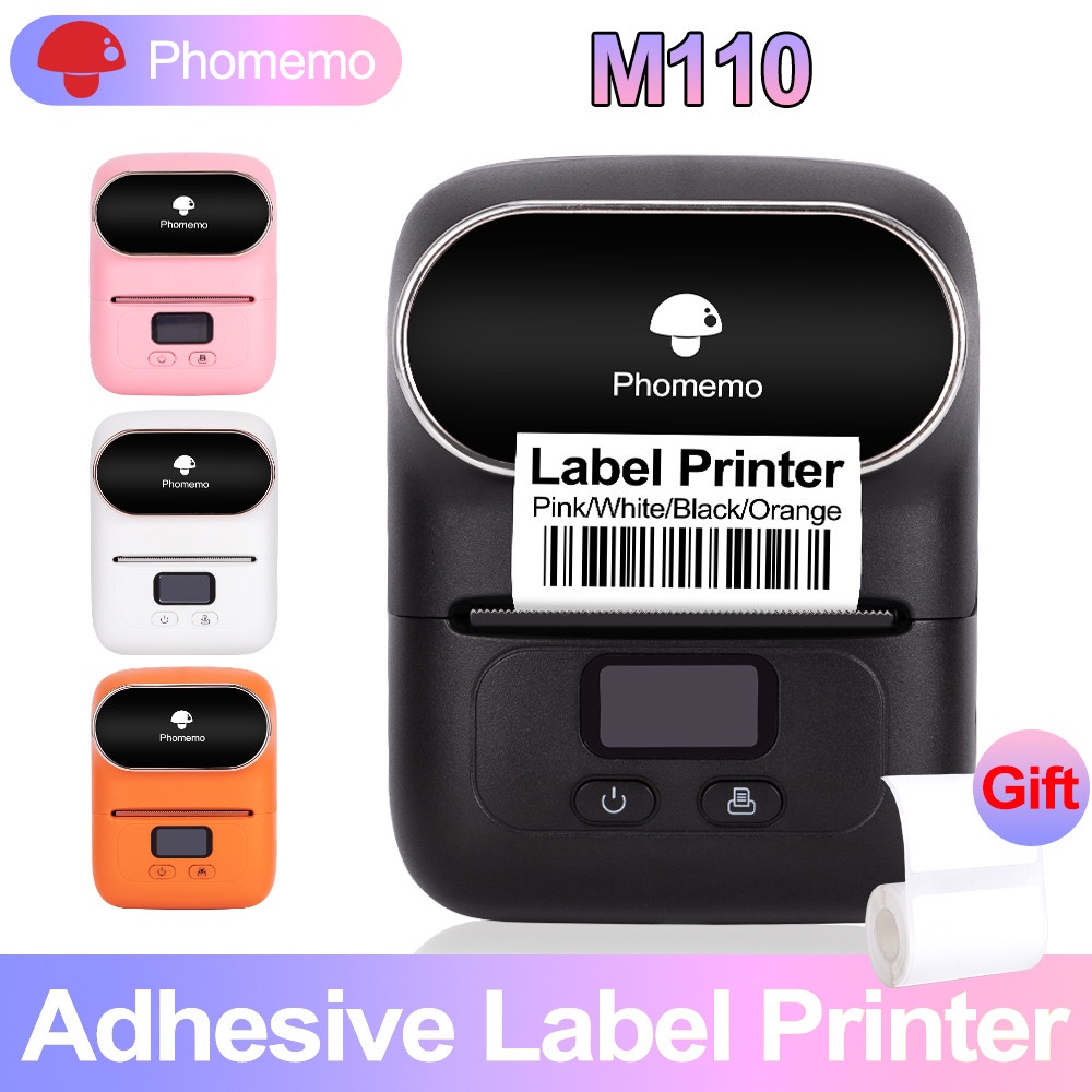 Phomemo M110 Label Maker Mini Label Printer Portable Adhesive Sticker ...