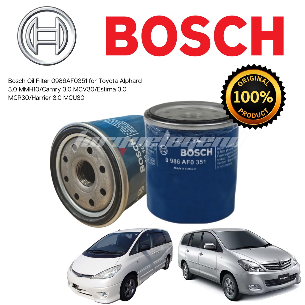 Bosch Oil Filter 0986AF0351 for Toyota Alphard 3.0 MMH10/Camry 3.0 ...