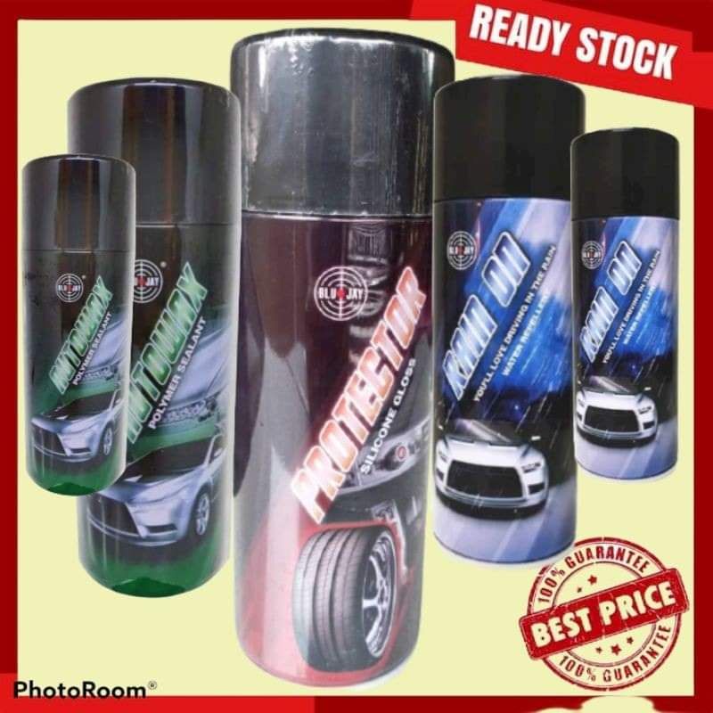 Blujay Car Spray Autowax Car Polish Tyre Silicone Shine /Rain On ...