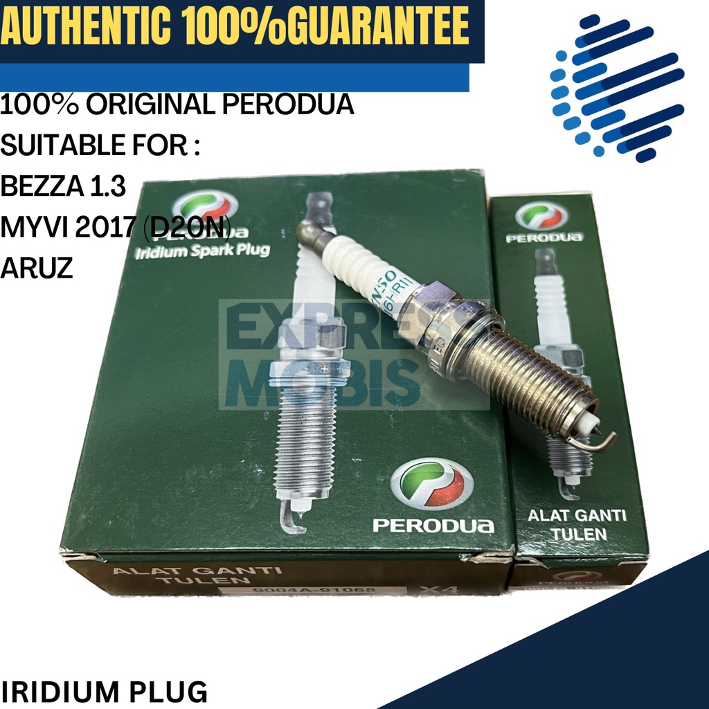 100% ORIGINAL PERODUA SPARK PLUG IRIDIUM 9004A-91068 BEZZA 1.3 ARUZ ...