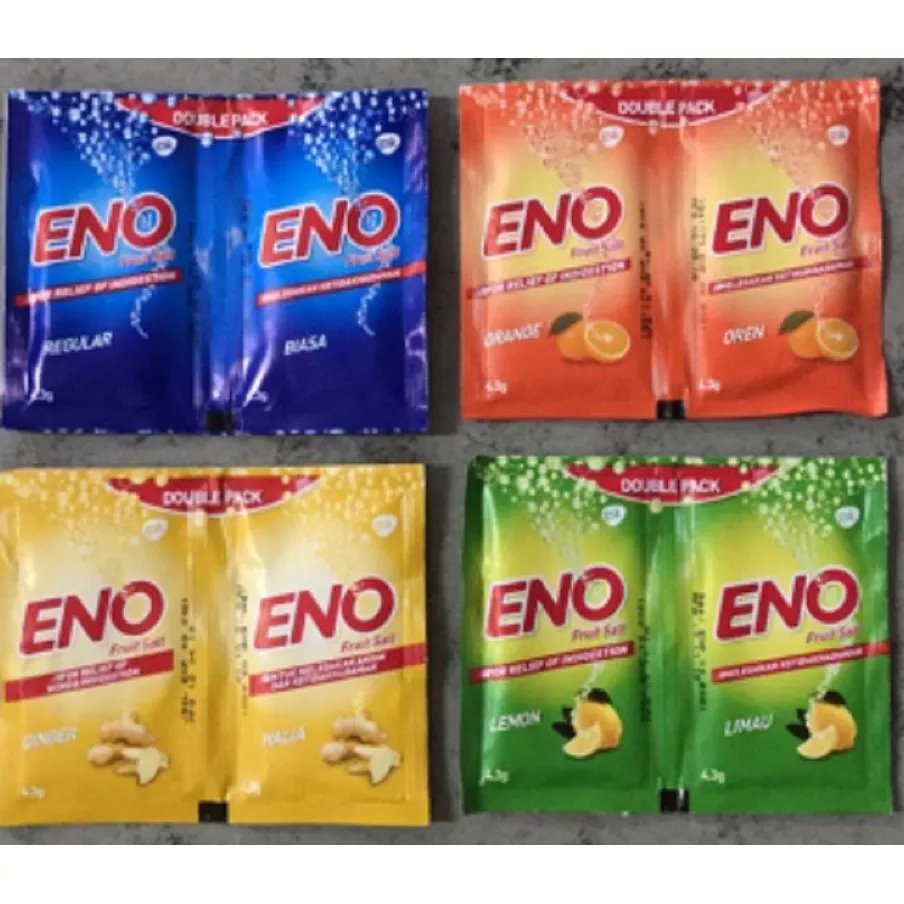Eno Fruit Salt Ginger/Lemon/Orange/Regular Sachet 4.3g (2s x 24s/48s ...