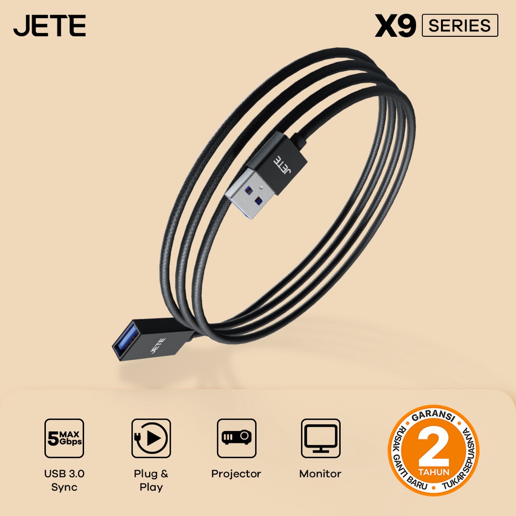 Jete X9 USB Extension 3.0 Cable - 2 Year Guarantee | Shopee Malaysia