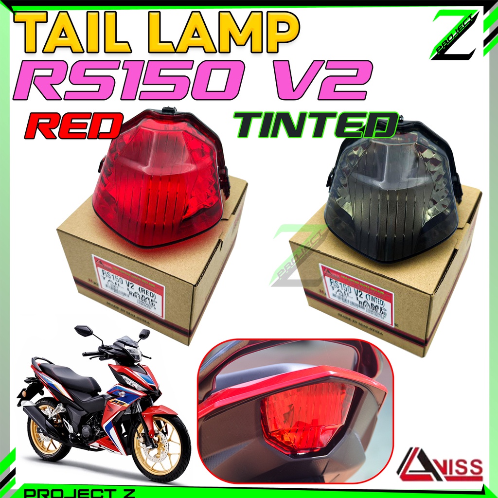 TAIL LAMP VISS HONDA RS150 V2 RS150R V2 RS 150 V2 RED / TINTED SMOKE ...