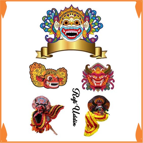 Ready custom cake Topper with barong theme greeting and reog ...