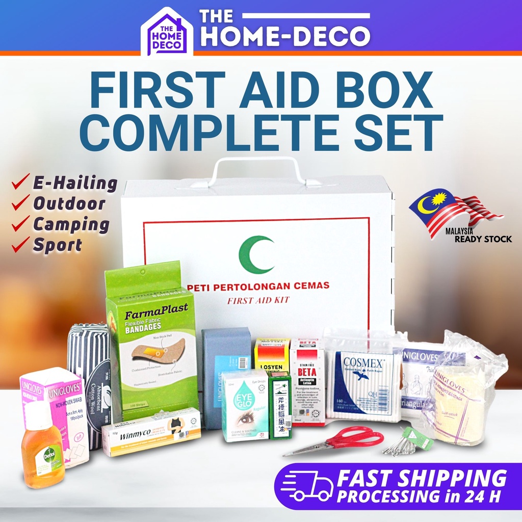 FIRST AID BOX COMPLETE SET / JUMBO SET Outdoor Travelling Sport ...