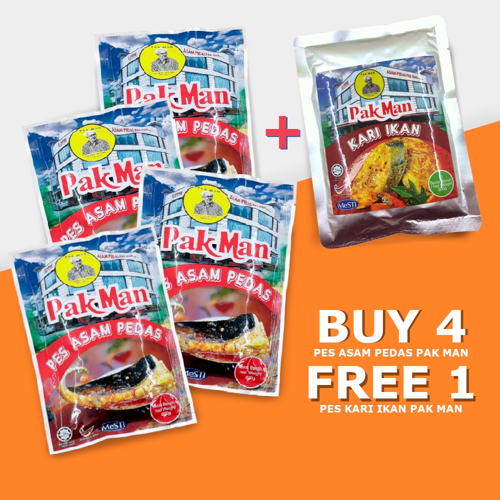 (Buy 3 free 1) Beli 3 Percuma 1 Pes Asam Pedas, (Buy 4 free 1) Beli 4 ...