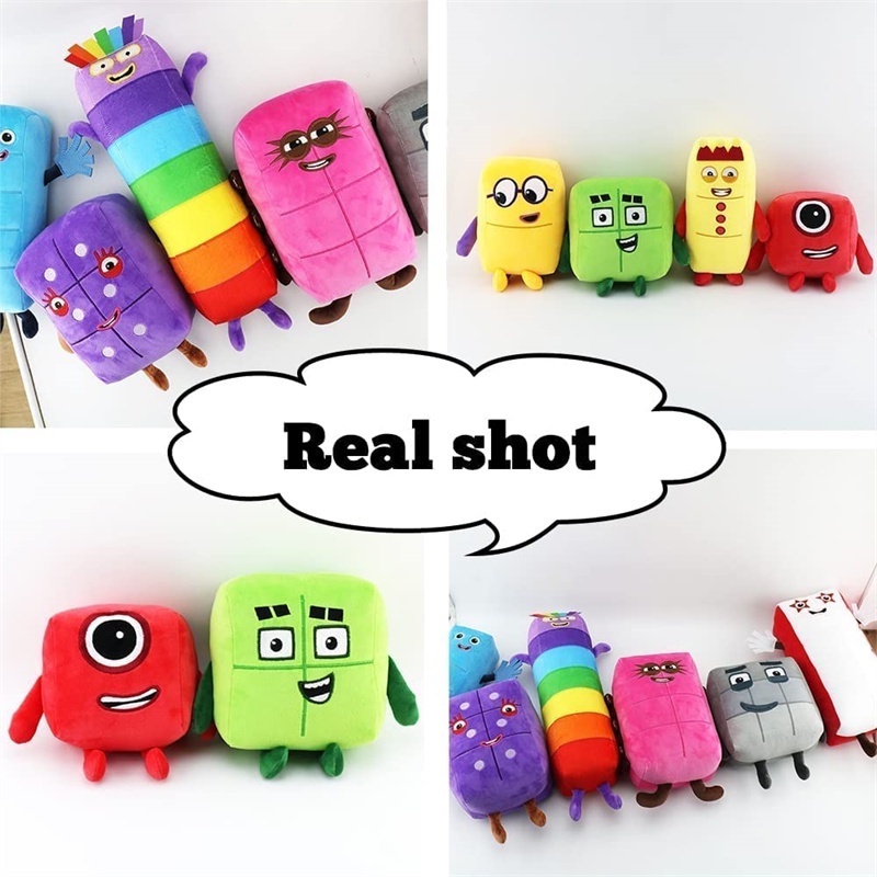 36cm Cartoon Numberblocks Plush Doll Educational Stuffed Toys Number ...