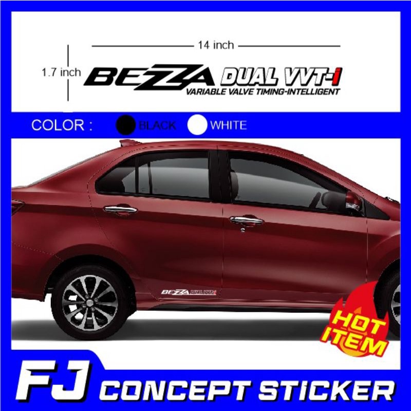 Sticker Bezza Dual VVT-i Side Door Left Right ( Set ) | Shopee Malaysia