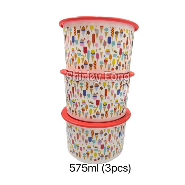 Tupperware Ice Cream One Touch 575ml (3pcs) | Shopee Malaysia
