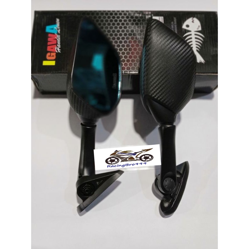 Yamaha R25 model rear view mirror with short handle, blue glass ...