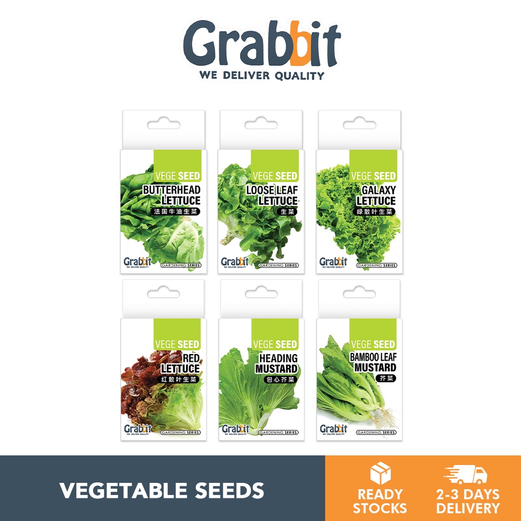 💕GRABBIT Vegetable Herb Seed Planting | Biji Benih Sayur-Sayuran Kebun ...