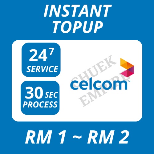Celcom Instant Topup RM 1 ~ RM 2 | Shopee Malaysia