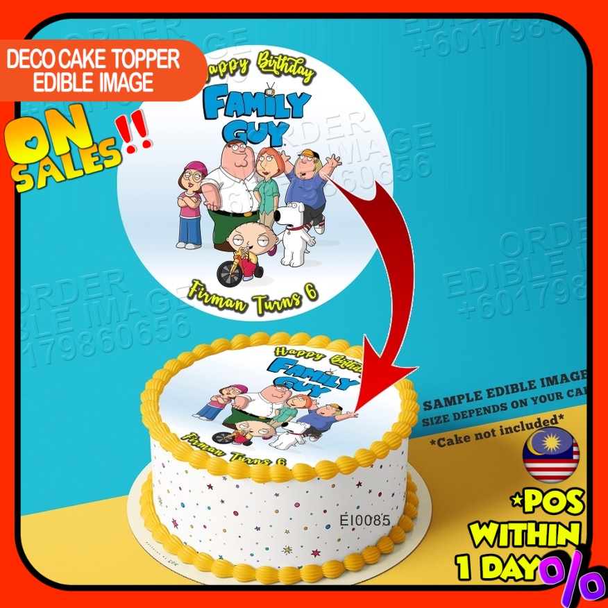 Printing EI Family Guy Edible Image Print Cake Photo Icing Paper ...
