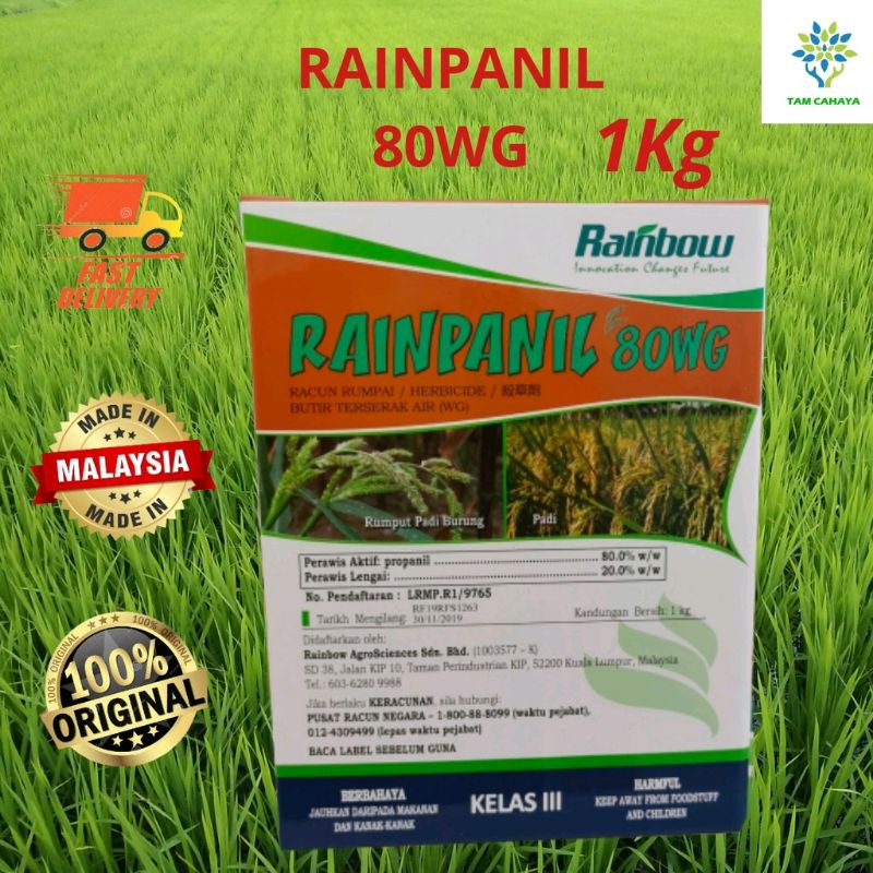 1Kg RAINPANIL 80WG (Sama Dengan Nufarm) Propanil 80% Racun Rumput Padi ...