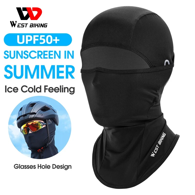 WEST BIKING Summer Cycling Scarf Anti-UV Men Women Balaclava Ice Silk ...